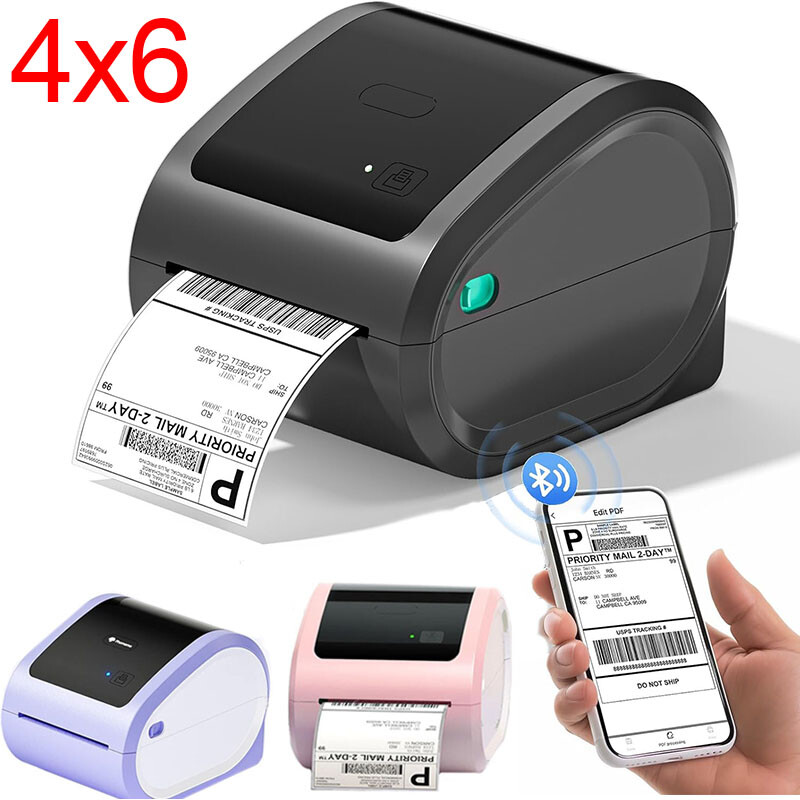 Label Shipping Printer 4x6 Desktop Thermal Label Maker for Barcode ...