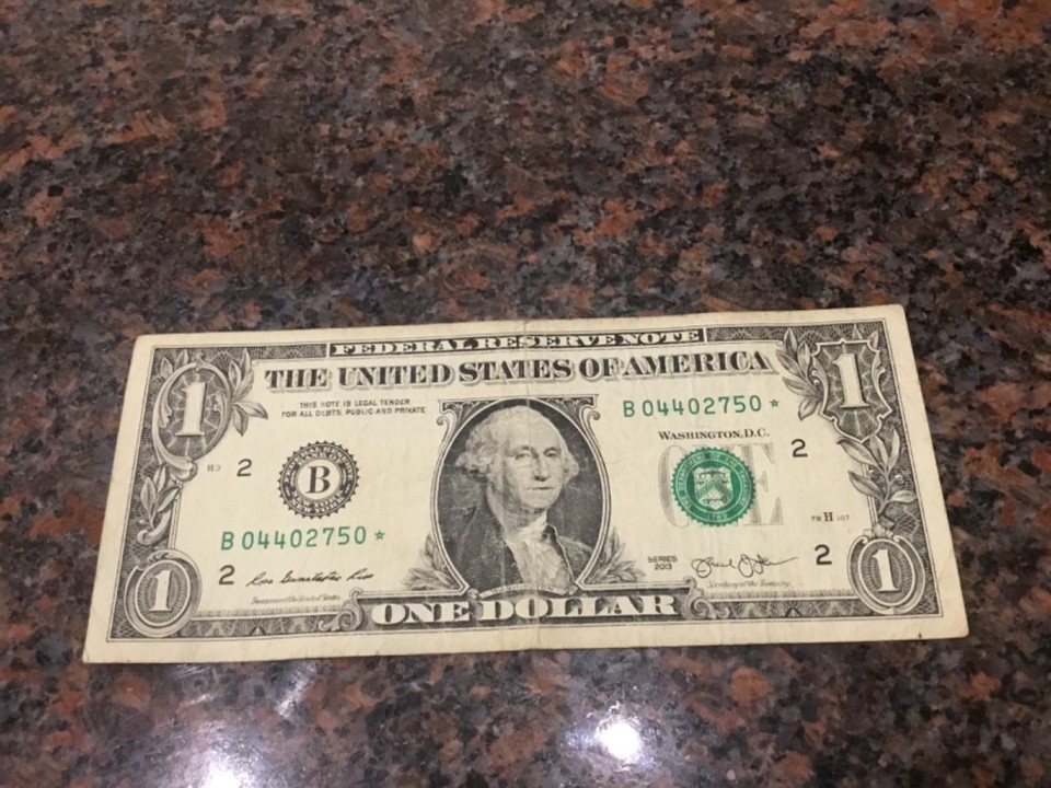 2013 B $1 Duplicate Star Note Serial Number B04402750* FT WORTH | eBay