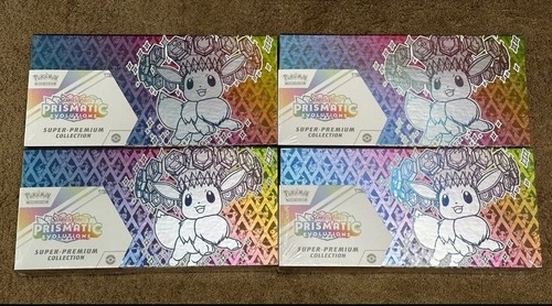 Pokemon Prismatic Evolutions Super Premium Collection Box Case - 4 ...