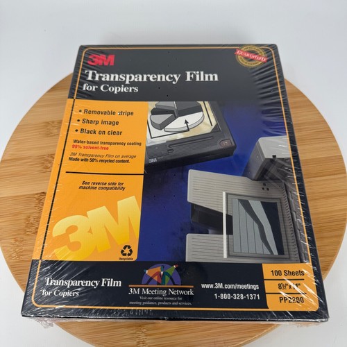 3M Transparency Film for Copiers PP2200 100 Sheets 8.5 x 11 New Sealed ...