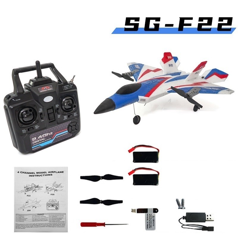 BM16 F22 4CH Large Fighter Jet Fixed-wing Remote Control Electric Model ...