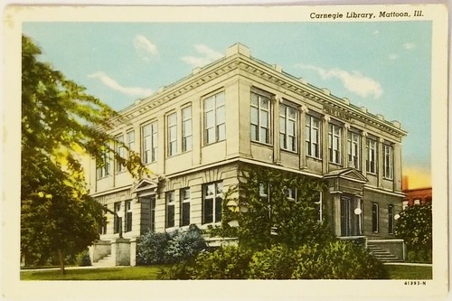 Carnegie Library Mattoon Illinois Postcard | eBay