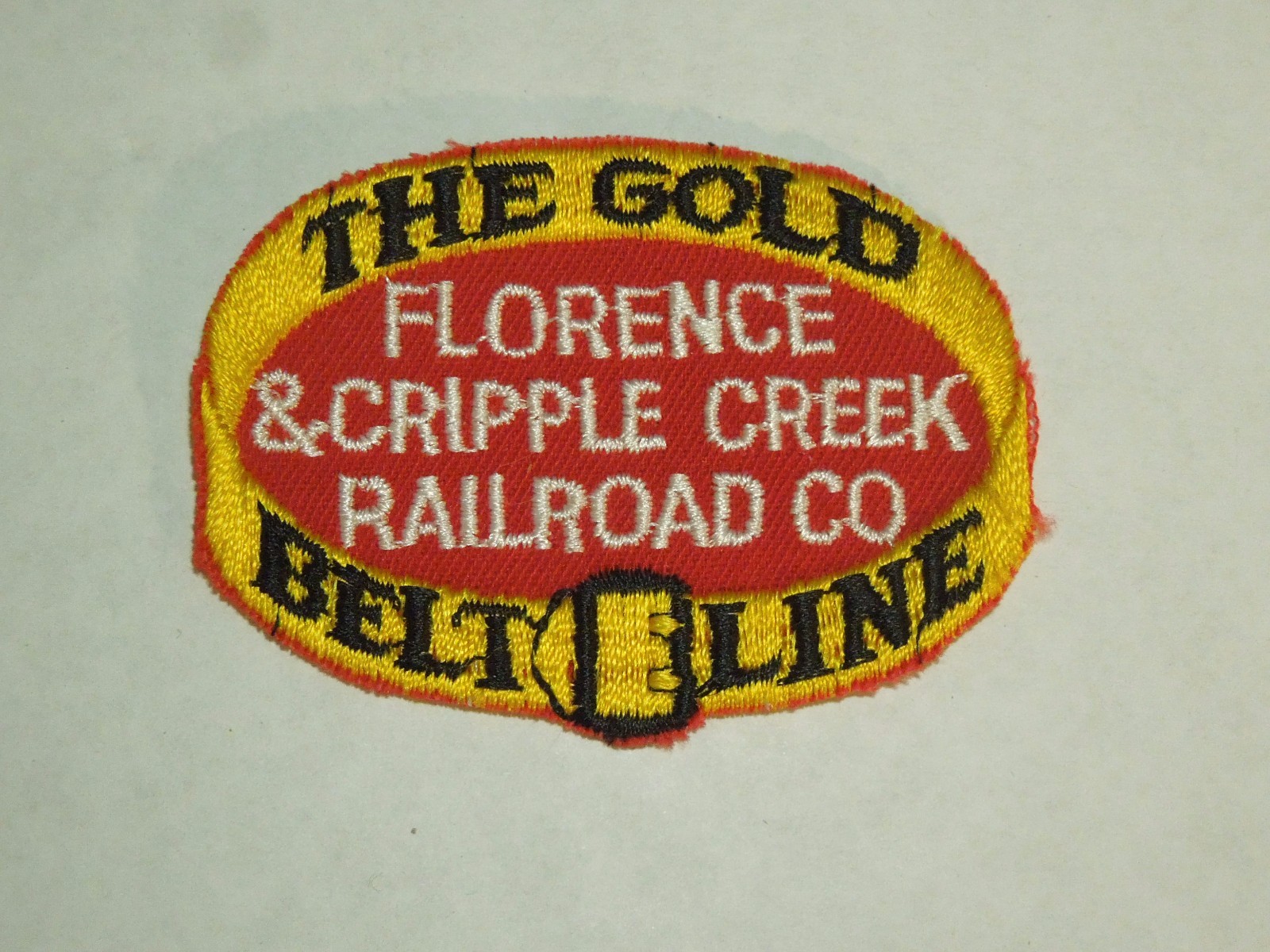 Vintage The Gold Belt Line Florence & Cripple Creek Railroad Co Sew On ...