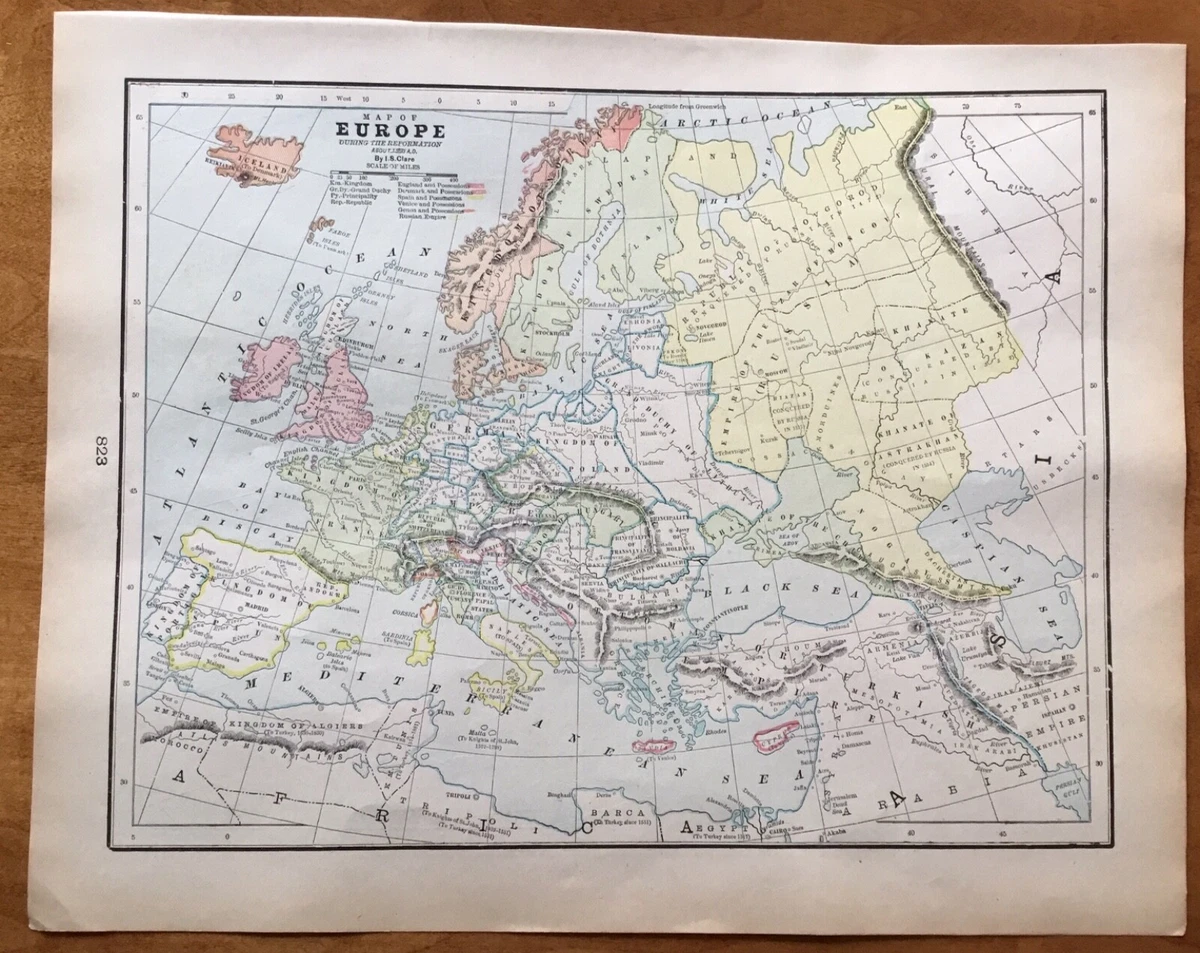 1550 Map Of Europe