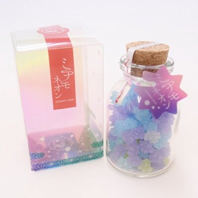 Konpeito Minamo Neon 50g Assorted Konpeito Colors in a Jar (Blue) 50g ...