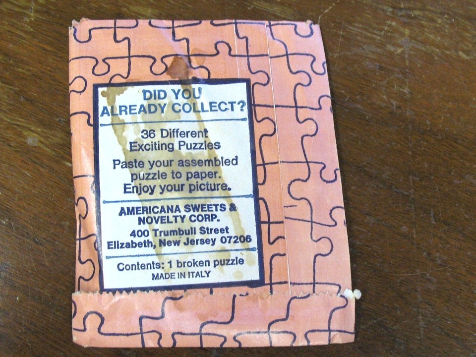 Vintage Americana Sweets & Novelty Corp Collectible Mini Puzzle Made in ...