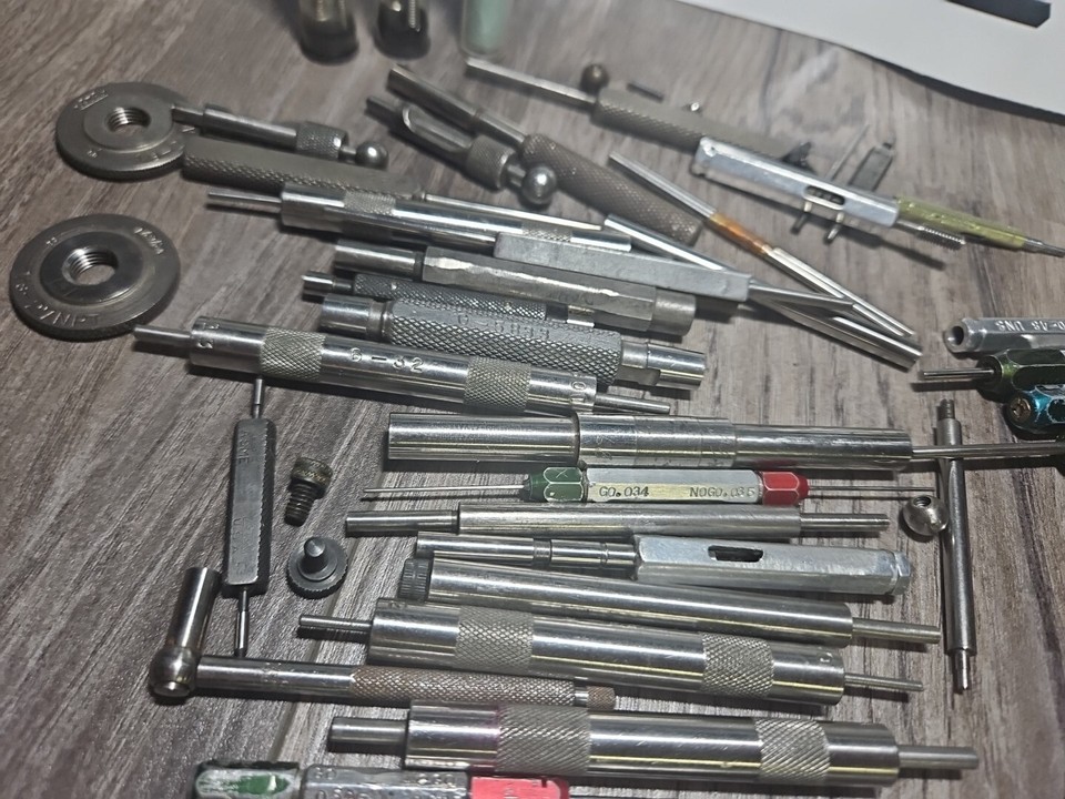 Misc. Vintage Lot Machinist Inspection Tools Gages No Go Go Gage Thread ...