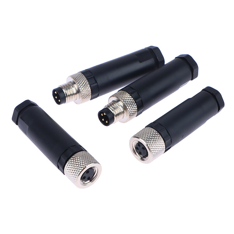 M8 Sensor Connector Waterproof Male&female Plug Screw Threaded Coupling ...