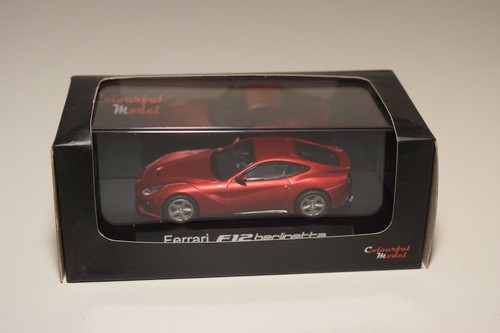 V 1:64 KYOSHO COLORFUL MODEL CM FERRARI F12 BERLINETTA MET. MAROON MINT ...