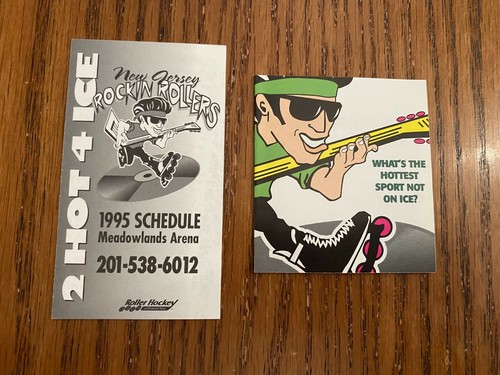 Two 1995 1996 New Jersey NJ Rockin Rollers Roller Hockey Schedules | eBay