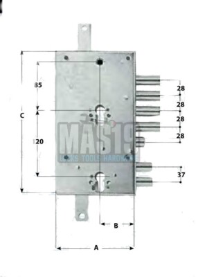 SERRATURA DIERRE NE47-7 A DOPPIO CILINDRO | eBay