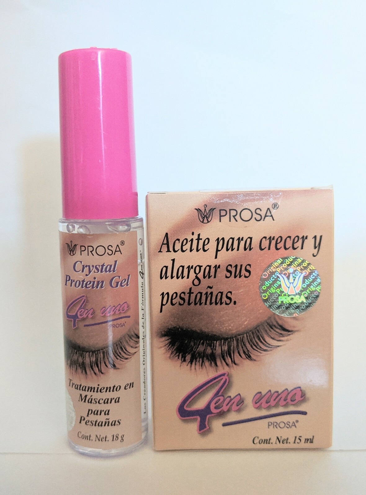 Prosa 4 n 1 Original Oil For Eyelash Growth 15 ml + Crystal Protein Gel ...