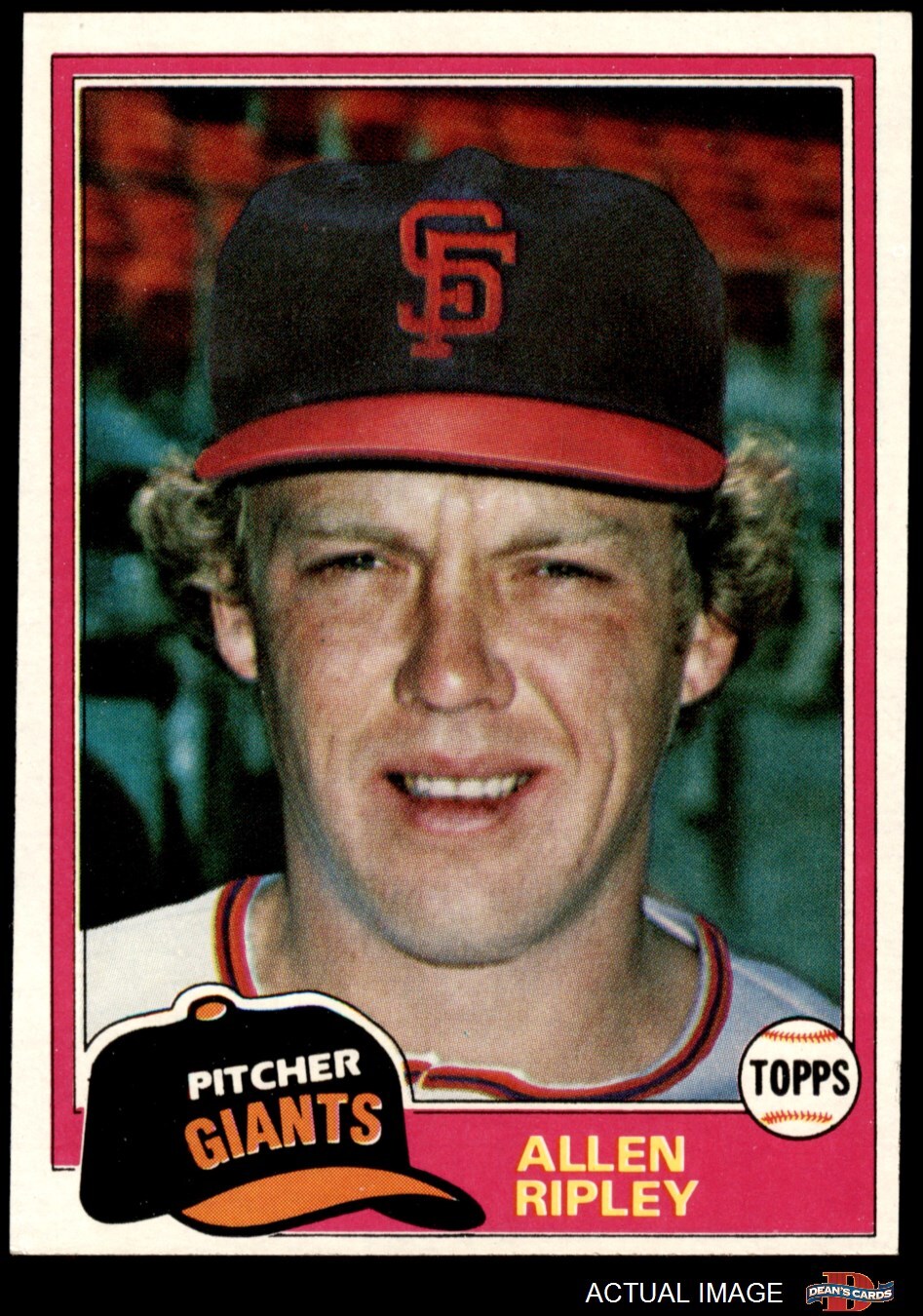 1981 Topps #144 Allen Ripley Giants 5 - EX | eBay