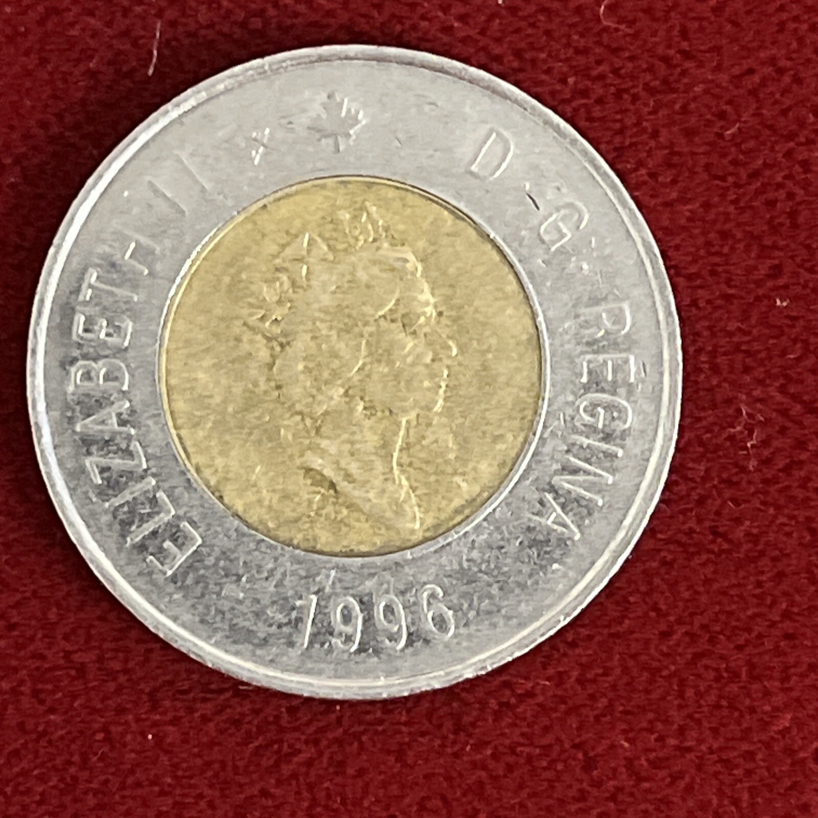 1996 Canadian 2 Dollar Coin Queen Elizabeth II & Polar Bear D.G. Regina ...
