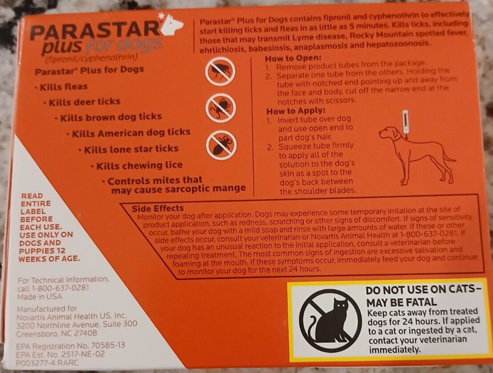 PARASTAR PLUS For Dogs 45-88 Lbs. One 3 Dose Pack. | eBay