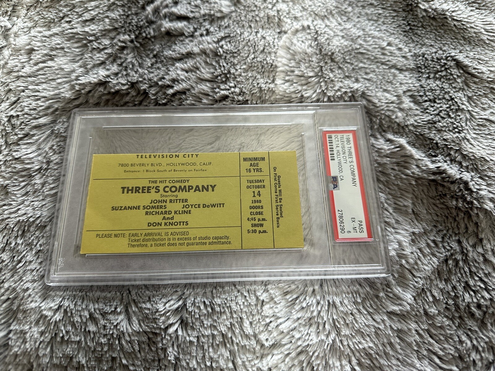 Three’s Company Taping Ticket | eBay