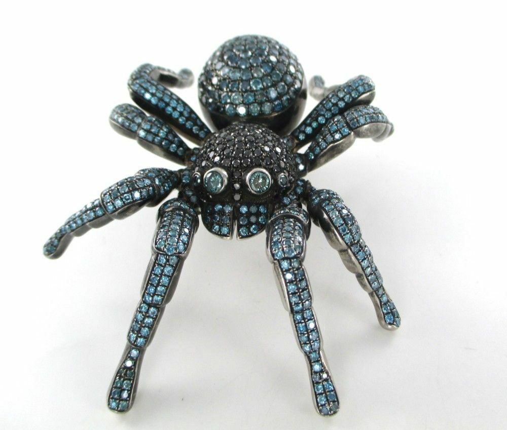 DIAMOND TARANTULA SPIDER PENDANT CUSTOM MADE DAMON DASH BLUE & BLACK ...