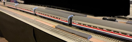 ATLAS O (MTH PREMIER) AMTRAK PHASE III AMFLEET 4 CAR PASSENGER SET! O ...