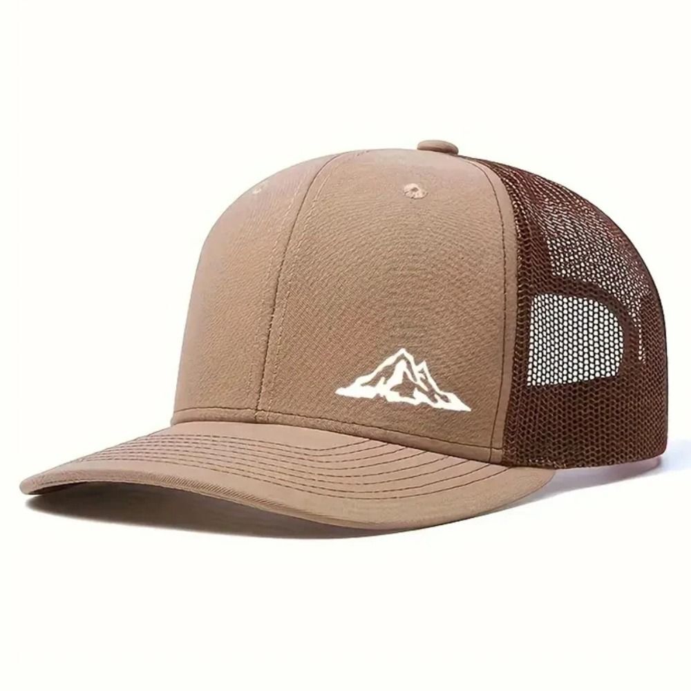 Fashion Slight Bending Hip Hop Cap Mountain Printing Trucker Hat | eBay