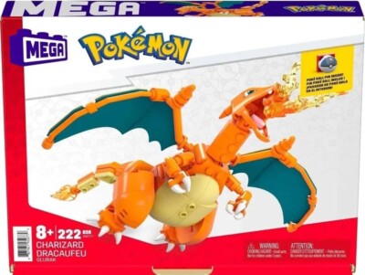 MEGA Pokémon Building Toy Kit Charizard Action Figure Building Set (222 ...