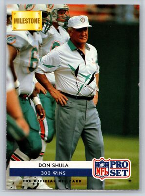 1992 Pro Set Milestones #23 Don Shula Miami Dolphins | eBay