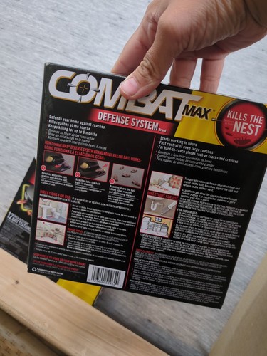 2 Boxes Combat Max Defense System Roach Killing Bait & Gel 12 Stations ...