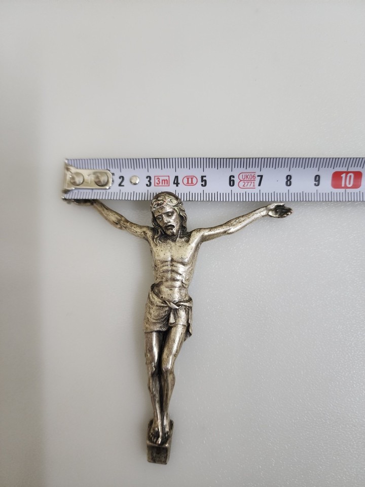 Vintage Silver Plated Jesus Christ Corpus Crucifix Figure Catholic ...