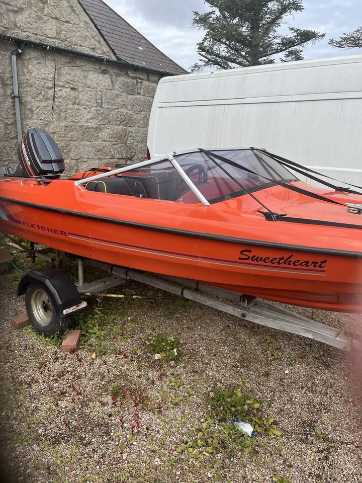 Fletcher Speedboat,trailer,40hp Outboard | eBay UK