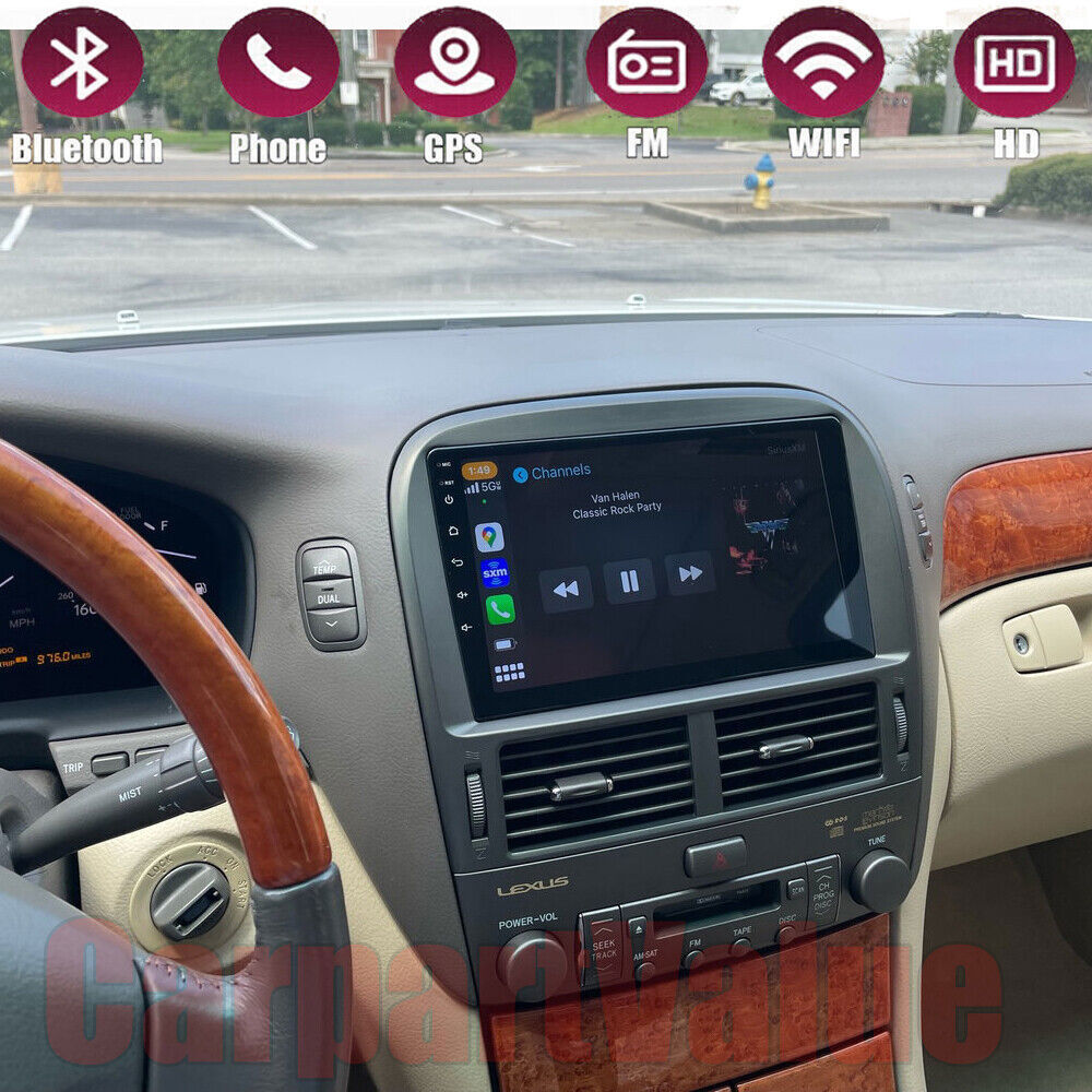 For Lexus LS430 2001-2006 Android 13.0 Radio Apple CarPlay GPS Navi FM ...