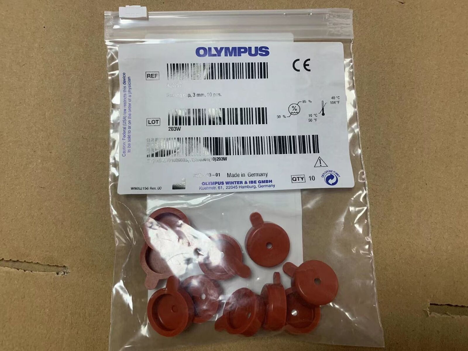 10PCS/bag NEW FOR Olympus sealing cap red A5857 surgery endoscope ...