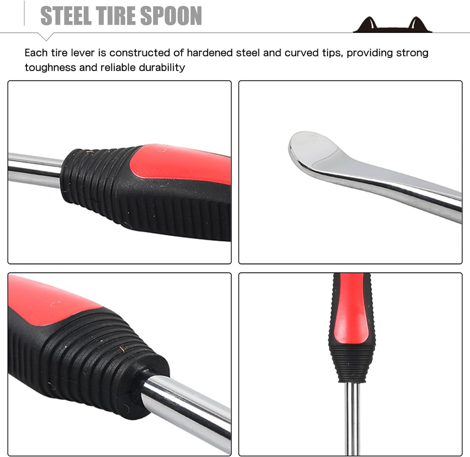 13 PCS Tire Repair Tools Kit, 3 PCS Cocking Rods, (Red & Silver) | eBay