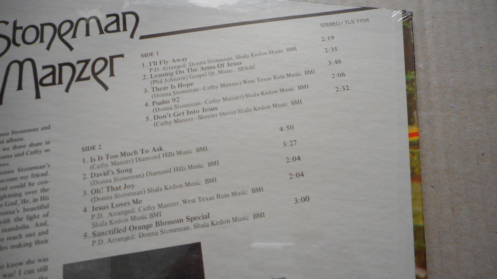 Donna Stoneman & Cathy Manzer I'll Fly Away Sealed Vinyl LP 1976 | eBay