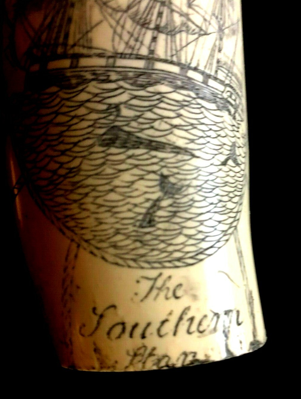 SCRIMSHAW repo SPERM WHALE TOOTH PRESIDENT "ABRAHAM LINCOLN" EXCELLENT ...