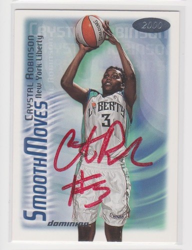CRYSTAL ROBINSON NEW YORK LIBERTY WNBA AUTOGRAPHED BASKETBALL CARD | eBay