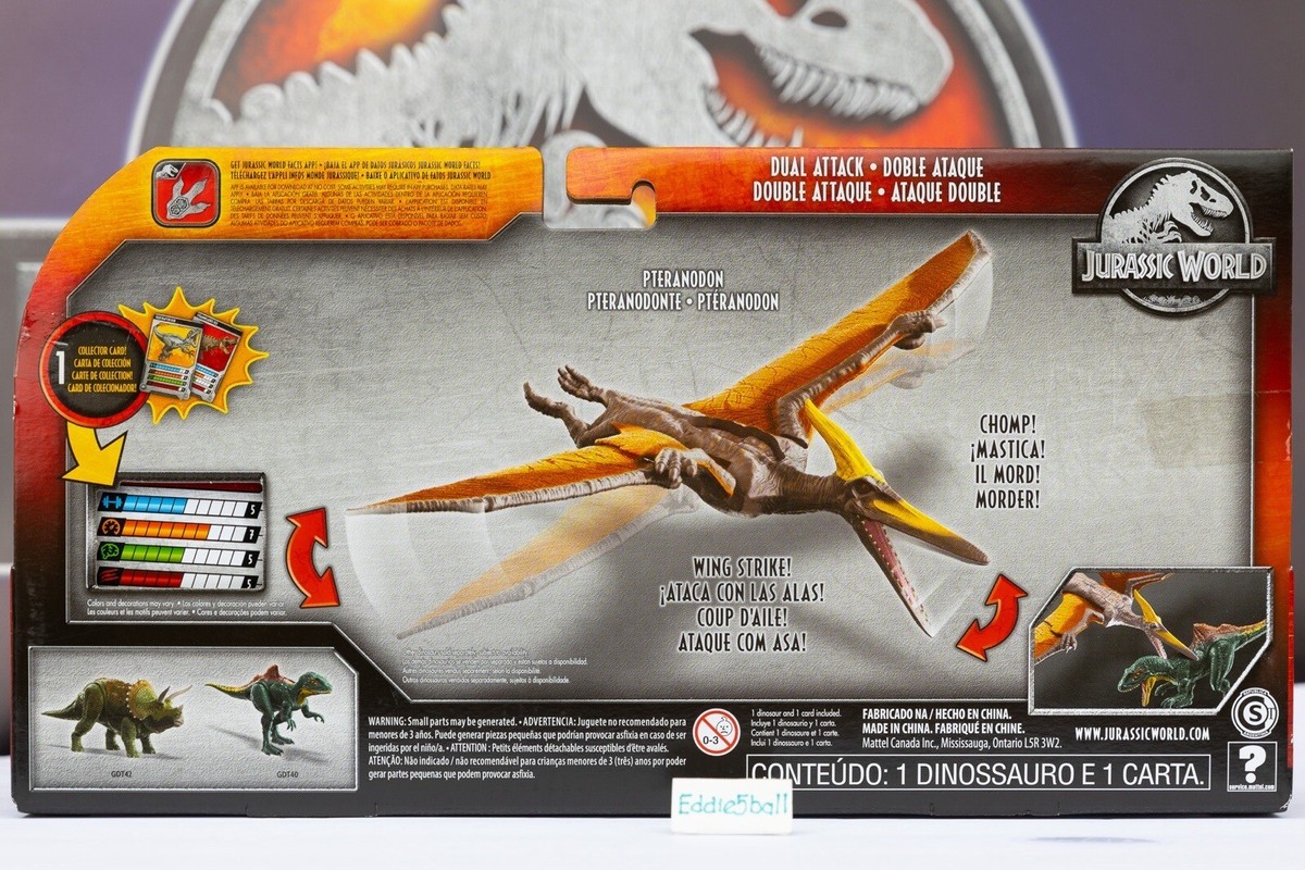 Jurassic World Dino Rivals Dual Attack Pteranodon Dinosaur Walmart