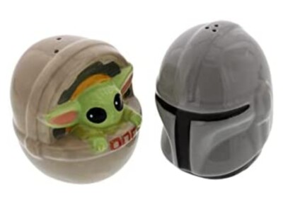 Star Wars the Mandalorian Ceramic Salt and Pepper Shaker Set - Baby ...