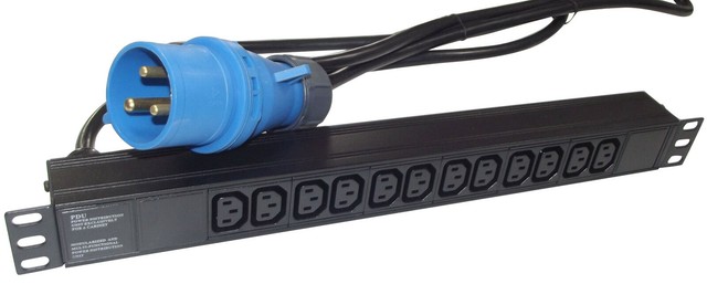 12 Way IEC C13 PDU - 32 Amp Commando Lead 1u 19" Power Distribution ...
