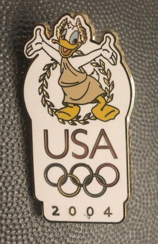 Disney pin 30891 USA Olympic Logo Donald Duck Olympics games rings toga ...