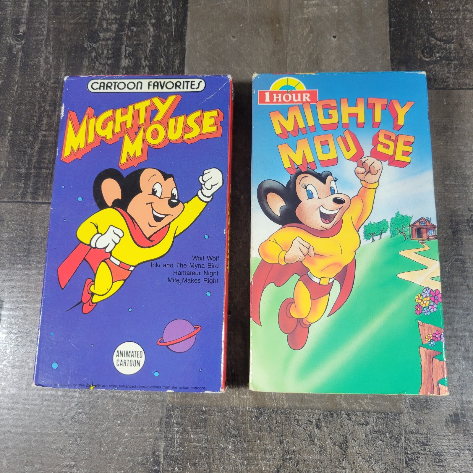 Mighty Mouse VHS Lot - 1 Hour Cartoon & Cartoon Classics - 1990s ...