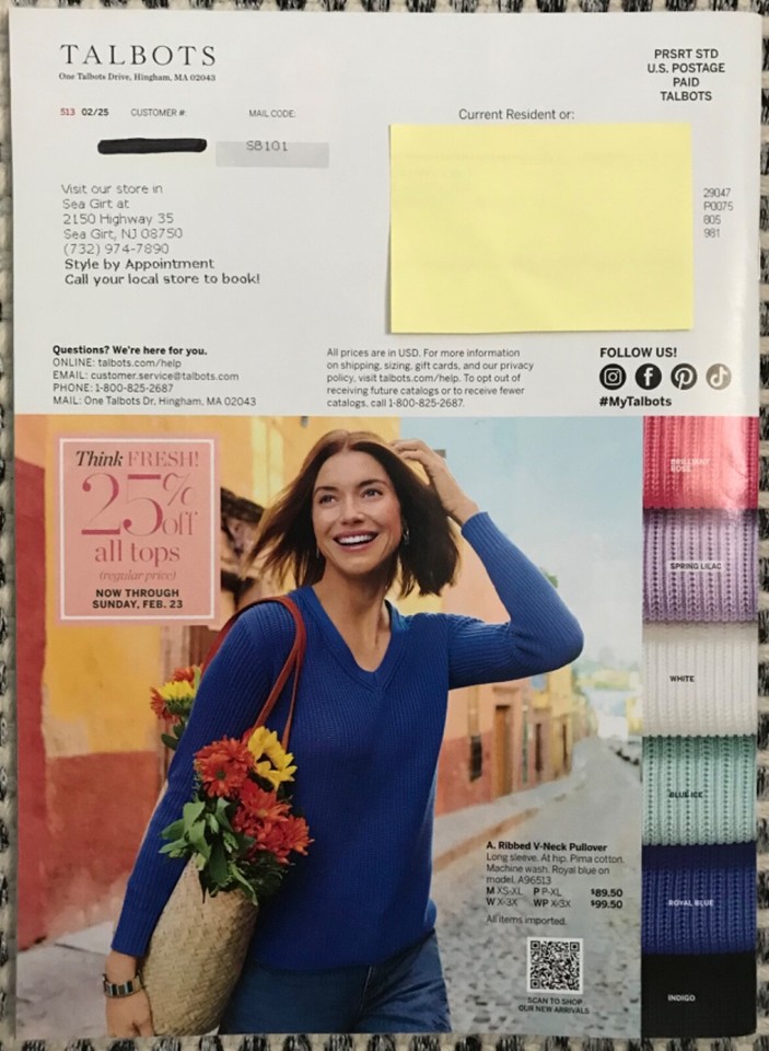 TALBOTS MARCH 2025 CATALOG ~ Issue 513 (2/25) Mexico Shoot ~ Excellent ...