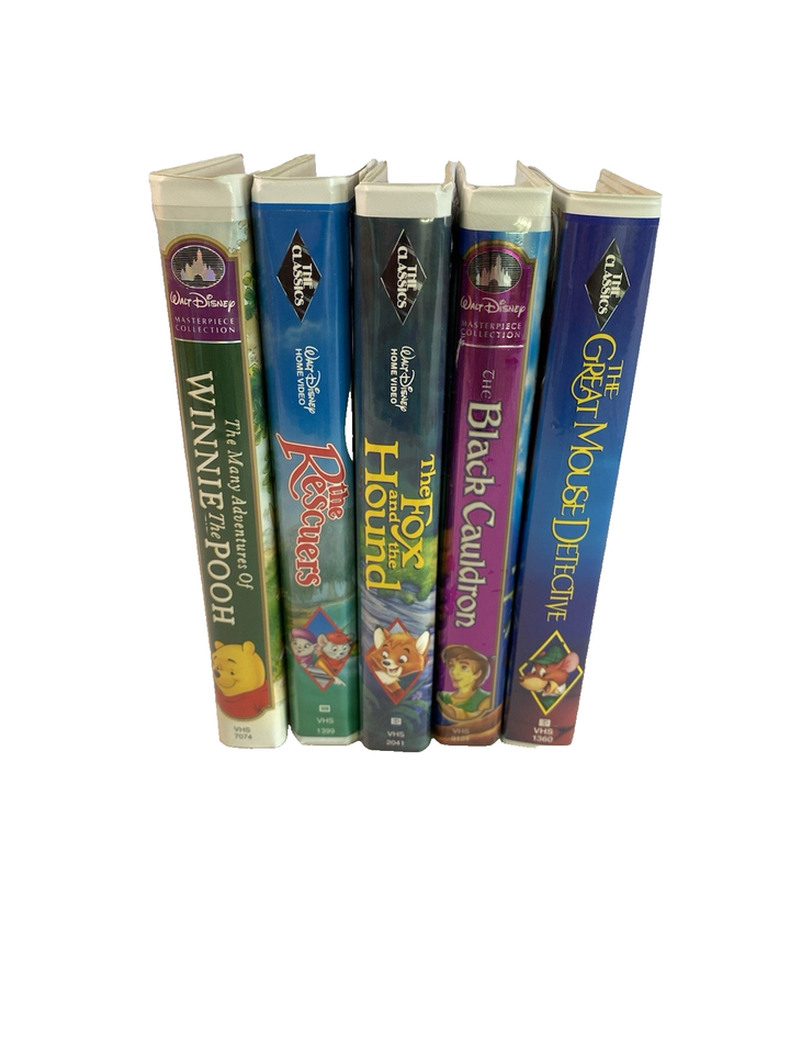 DISNEY ANNIMATION STUDIOS MOVIES-- LOT of 46 VHS--18 CLASSIC BLACK ...
