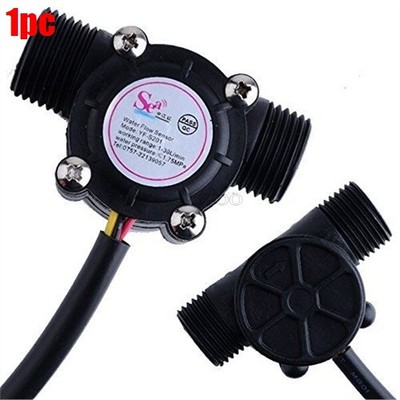 Water Flow Sensor Flowmeter Hall Flow Sensor Module Water Control 1-30L ...