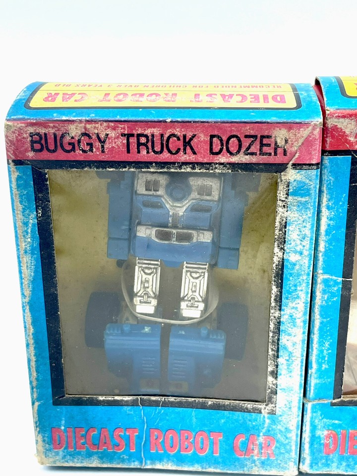 Vintage Diecast Robot Car Buggy Truck Dozer Gobots Mini Transformers ...