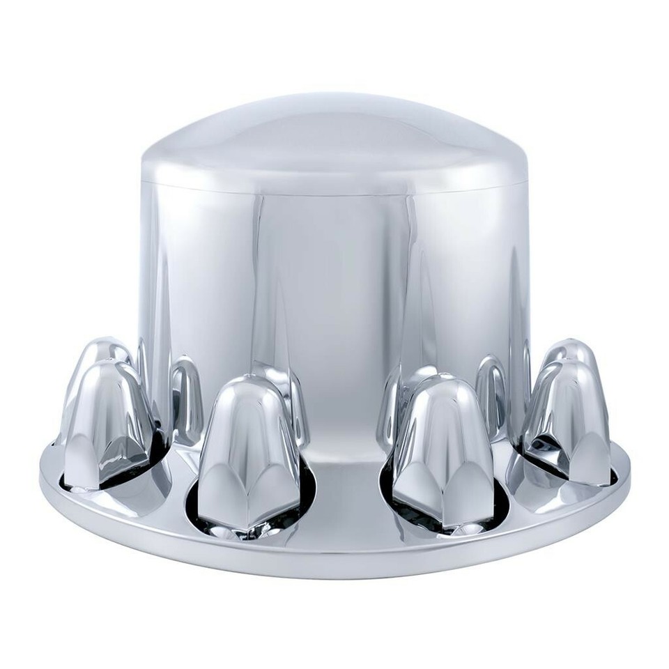 Rear Wheel ABS Axle Cover Set - 1-1/2 Push-On Lug Nut Covers - Chrome ...