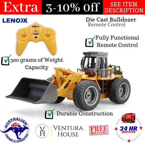 Remote Control Die-Cast Bulldozer NEW Excavator Toy For Kids 6 Years By ...