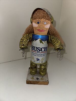 Anheuser Busch Beer Can Doll! Handmade Busch Sculpture. Collectible ...