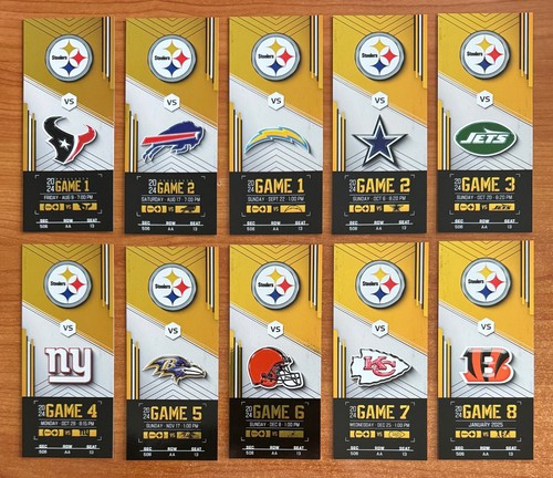 2024 NFL PITTSBURGH STEELERS FULL FOOTBALL SEASON TICKETS - TICKET ...