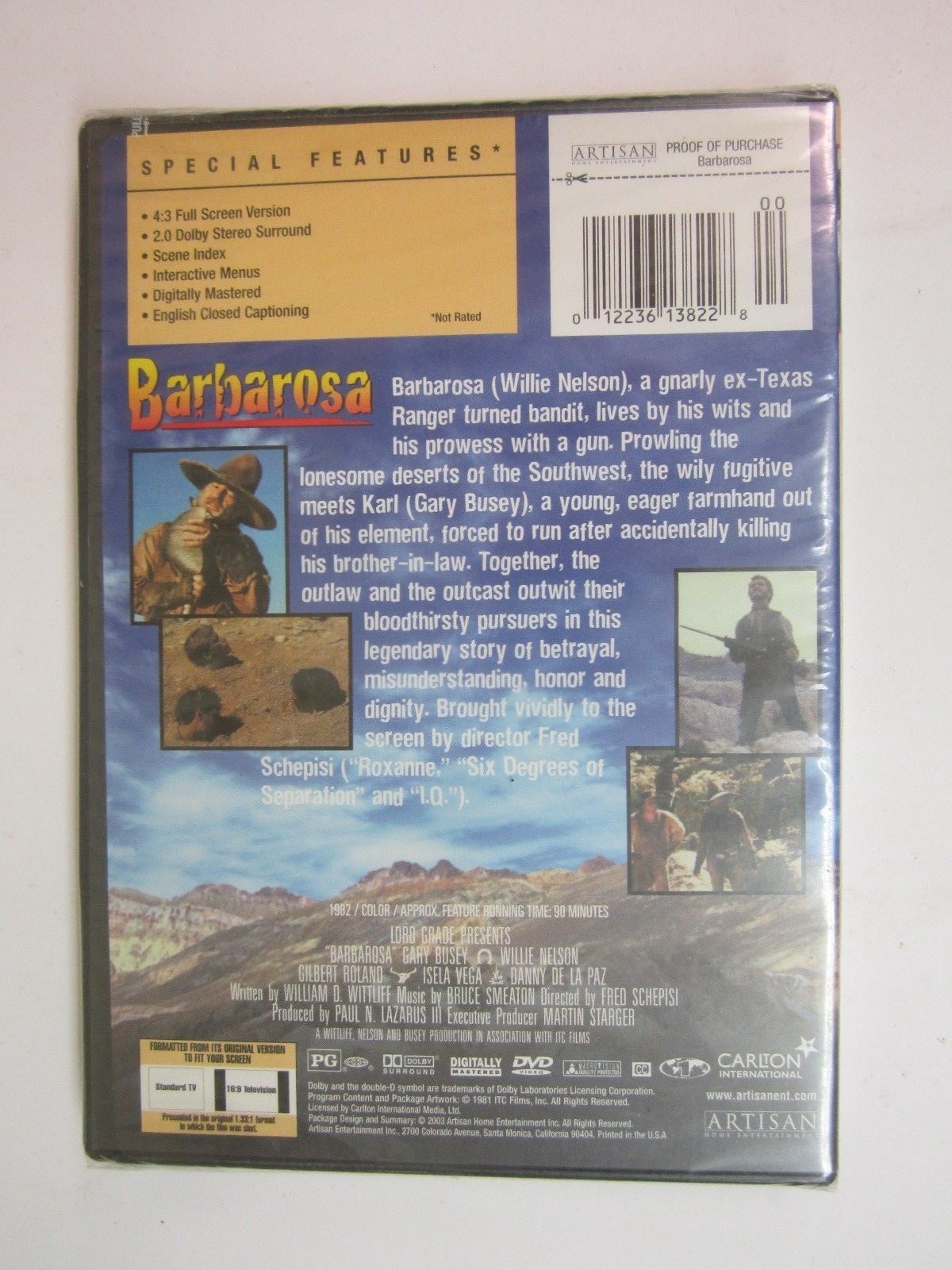 Barbarosa (DVD, 1981) Willie Nelson, Gary Busey, Isela Vega, Gilbert ...