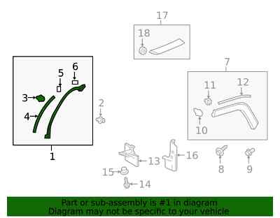NEW OEM 2019-2025 Toyota RAV4 Rear Right Wheel Arch Inner Molding 75873 ...
