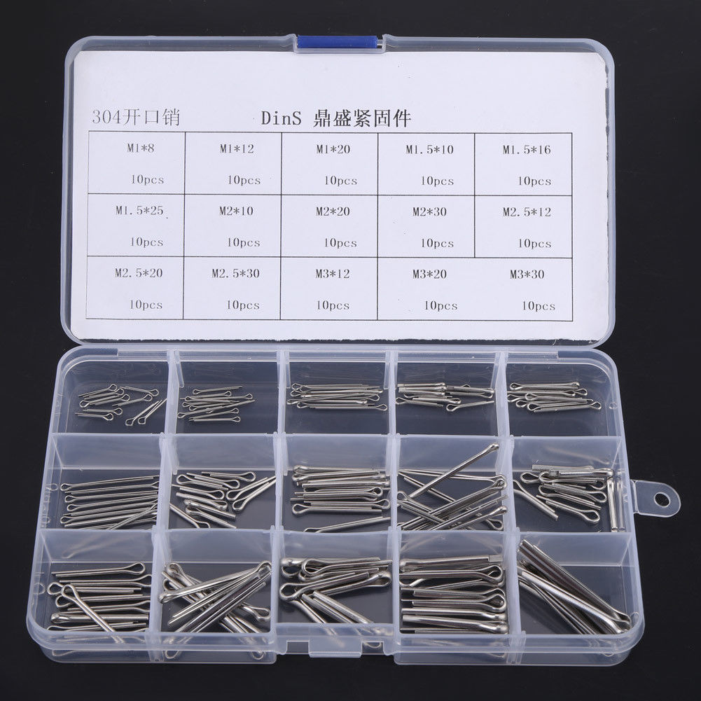Assorted Metric A2 Stainles Steel Split Pins Split Cotter Pins Kit of ...
